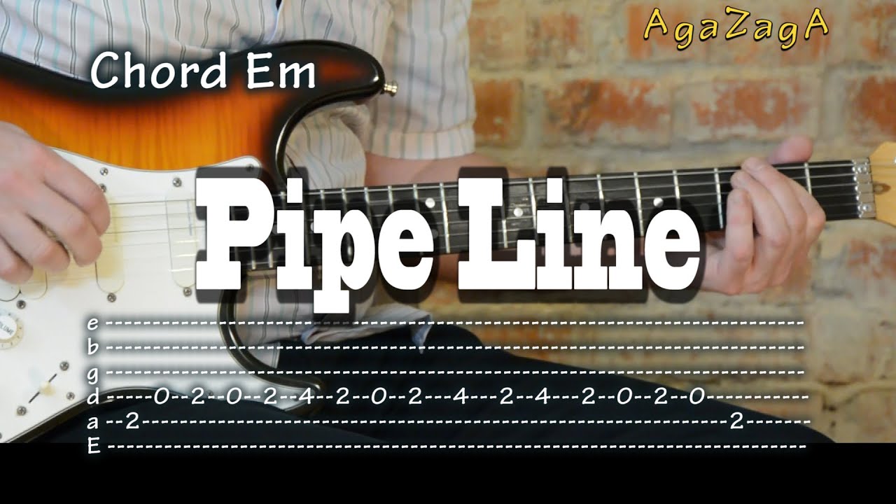 Pipe Line - Tab & Chords, Surf Guitar lesson, como tocar, レッスン , урок ...