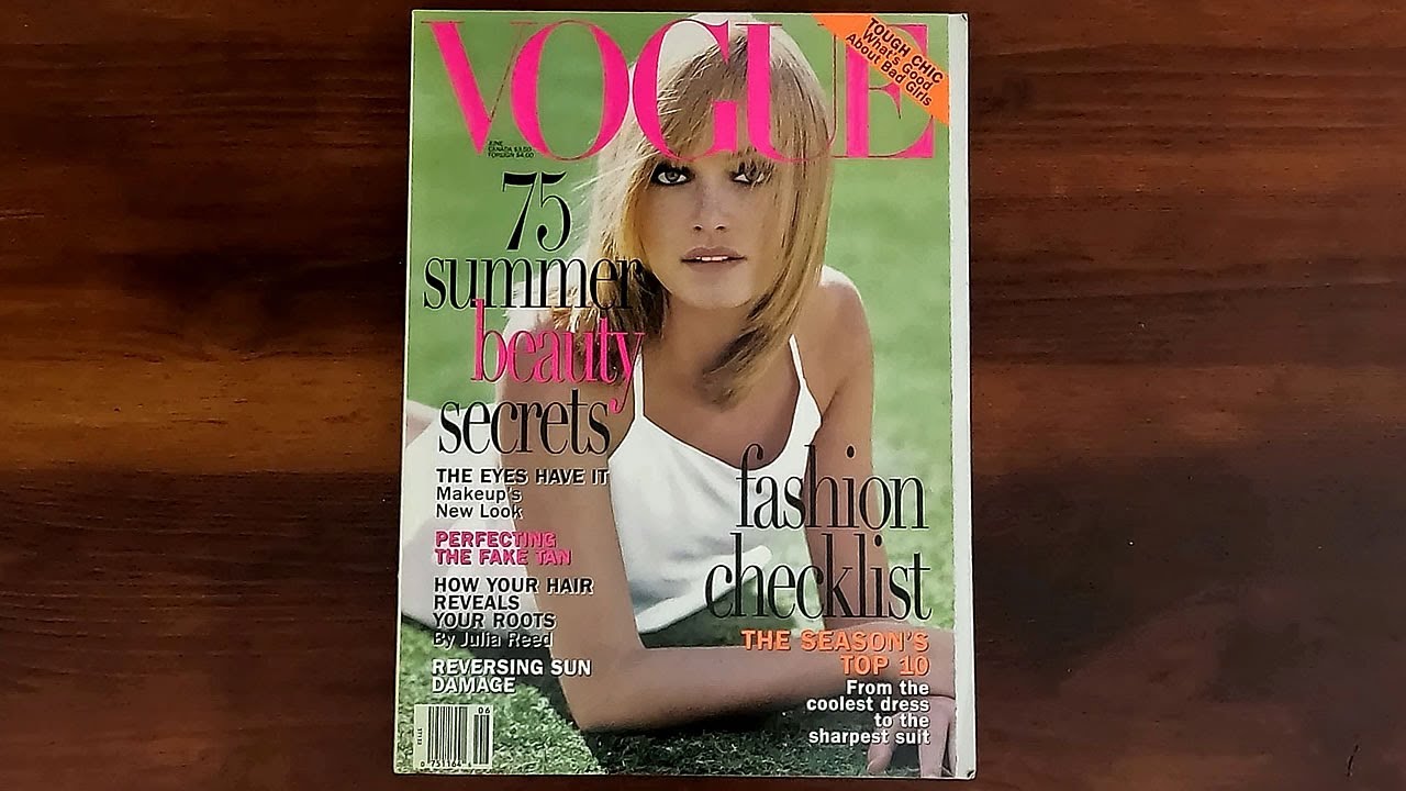 Vogue June 1995 Amber Valletta, Iman, David Bowie, Nelson Mandela ...