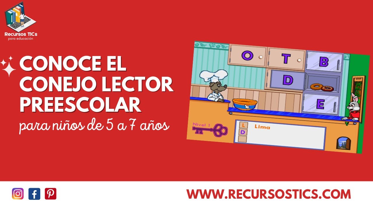 El Conejo Lector Preescolar en Español - RecursosTICs | Juegos ...