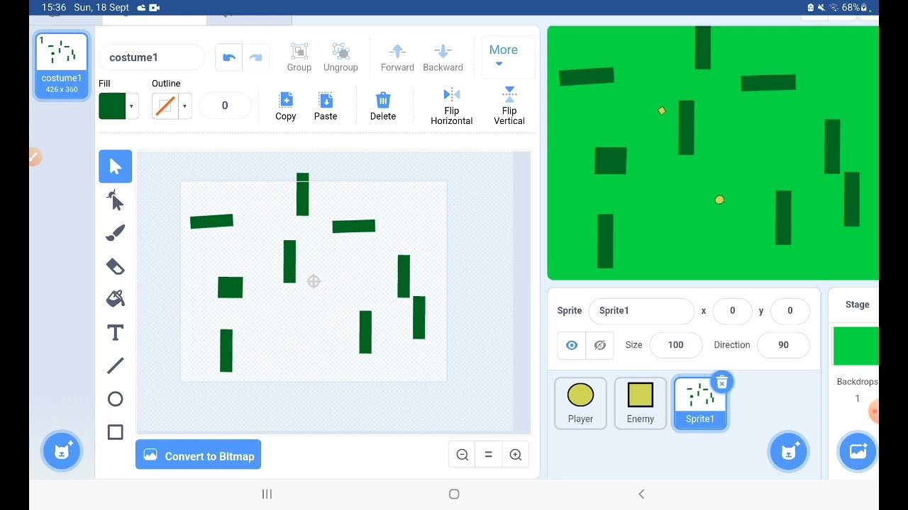 how to make a running game on scratch part 2 - YouTube