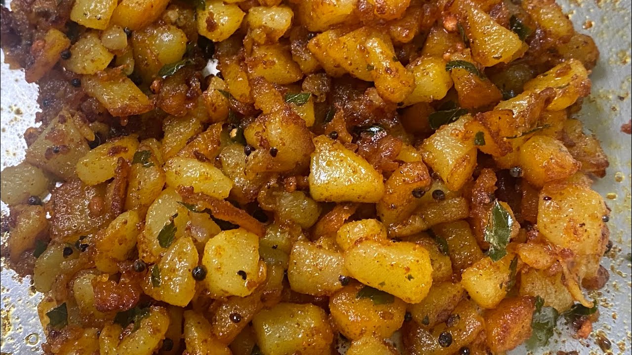 Potato Fry in Tamil/Simple Potato Fry/உருளைக்கிழங்கு வறுவல்/Potato ...