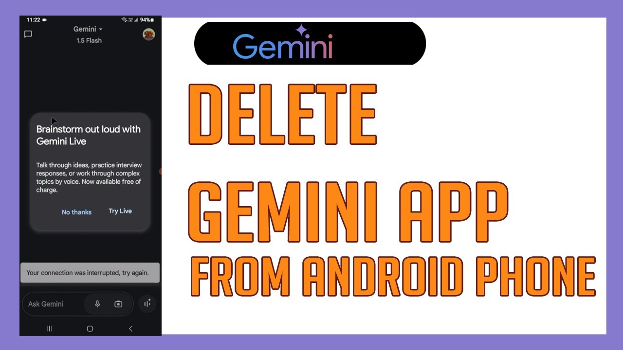 How To Delete Gemini App From Android Phone 2025 - YouTube