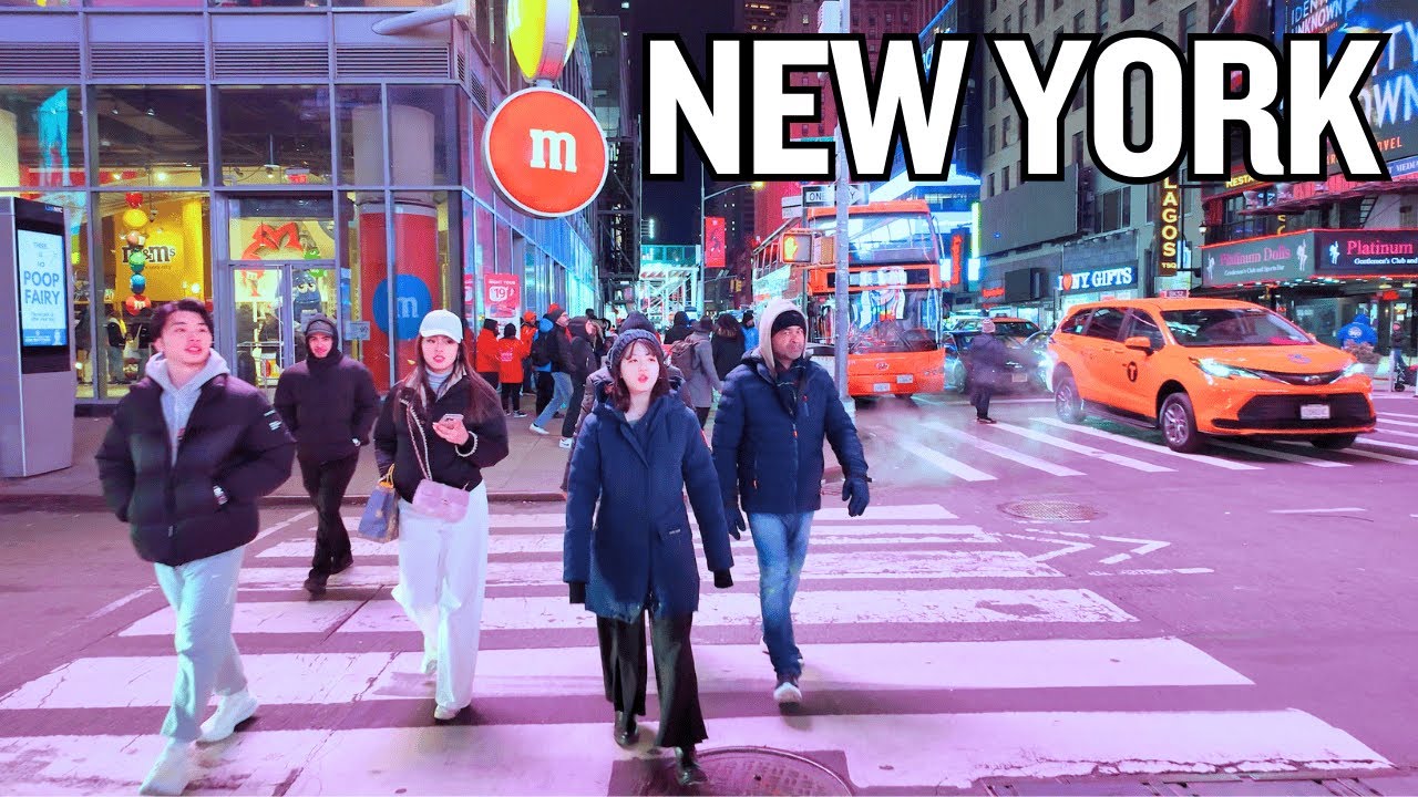 [4K] New York City - Night walk in Manhattan! See the City! - YouTube