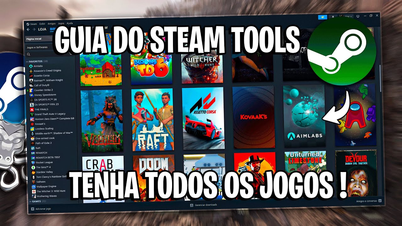 GUIA COMPLETO DO STEAM TOOLS! BAIXE QUALQUER JOGO AGORA! (2025) - YouTube