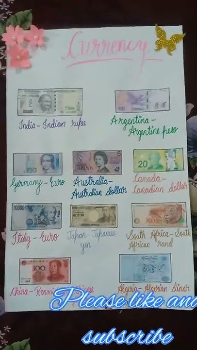 Currency of different countries|Currency#currency#beautiful#project# ...