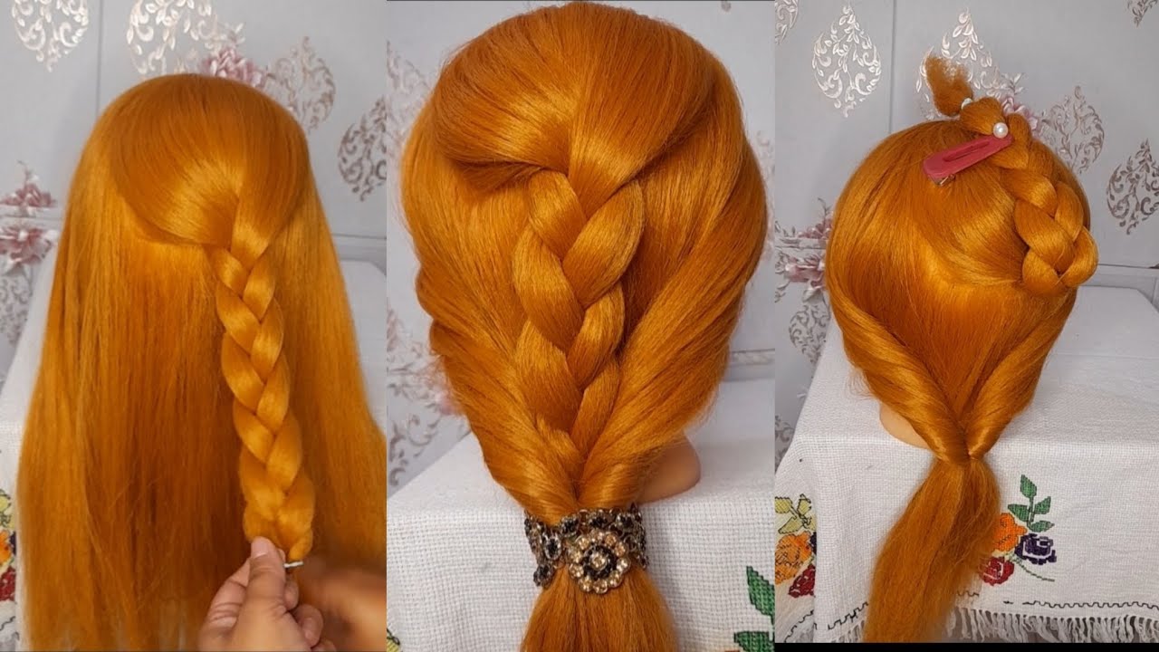 hairstyle ||simple and decent ||hairstyle with simple tricks ️ ️ - YouTube