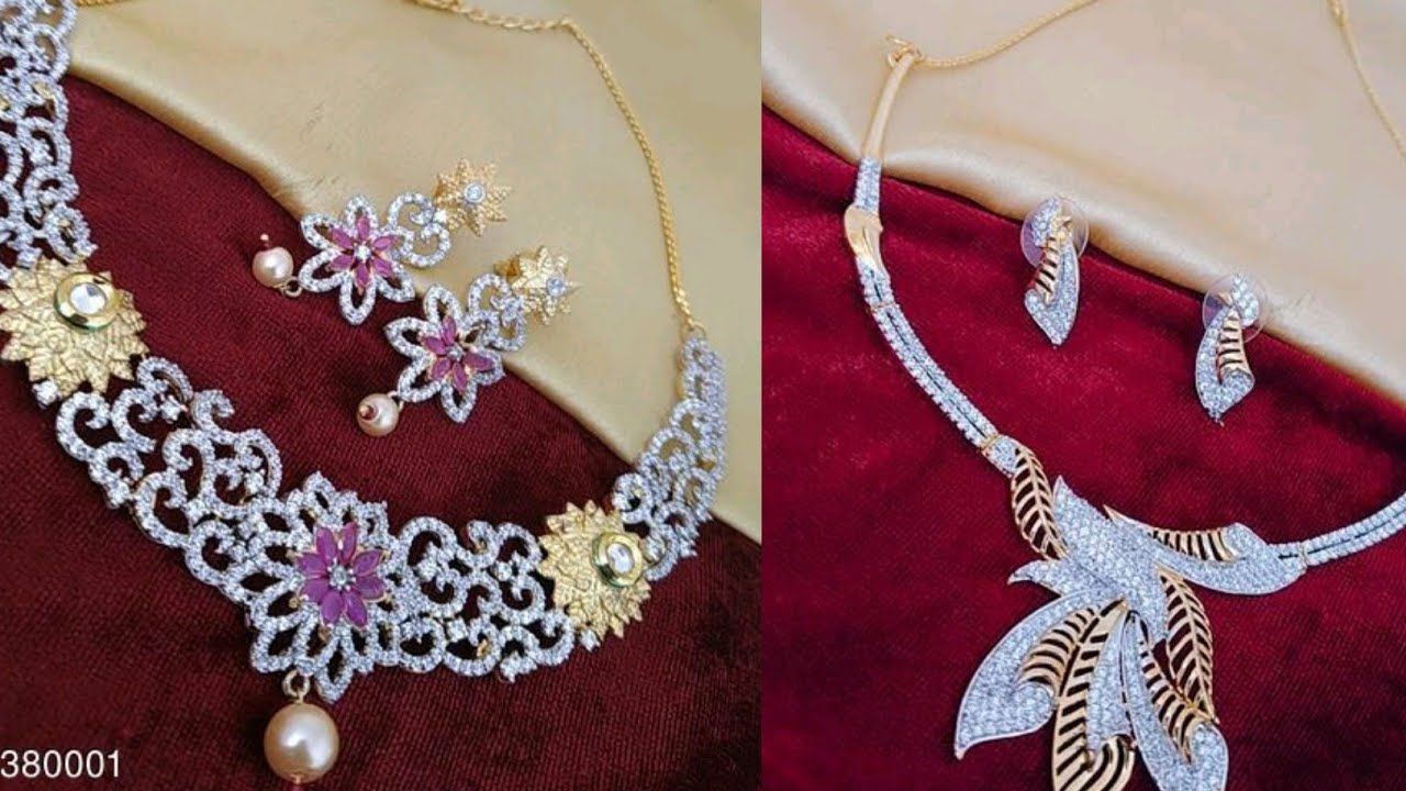 Beautiful AD stone jwellery designs - YouTube