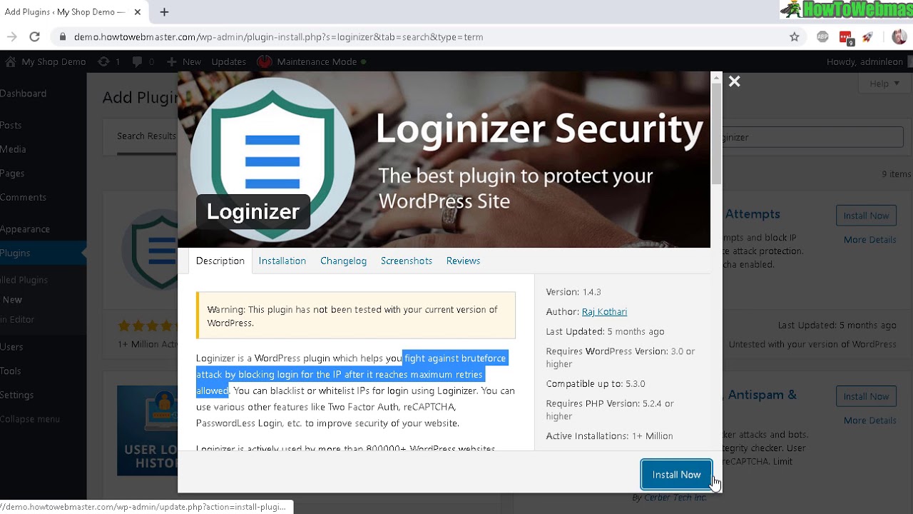 Protect Your Wordpress Site From Bruteforce Login Attacks With FREE Loginizer Plugin - YouTube