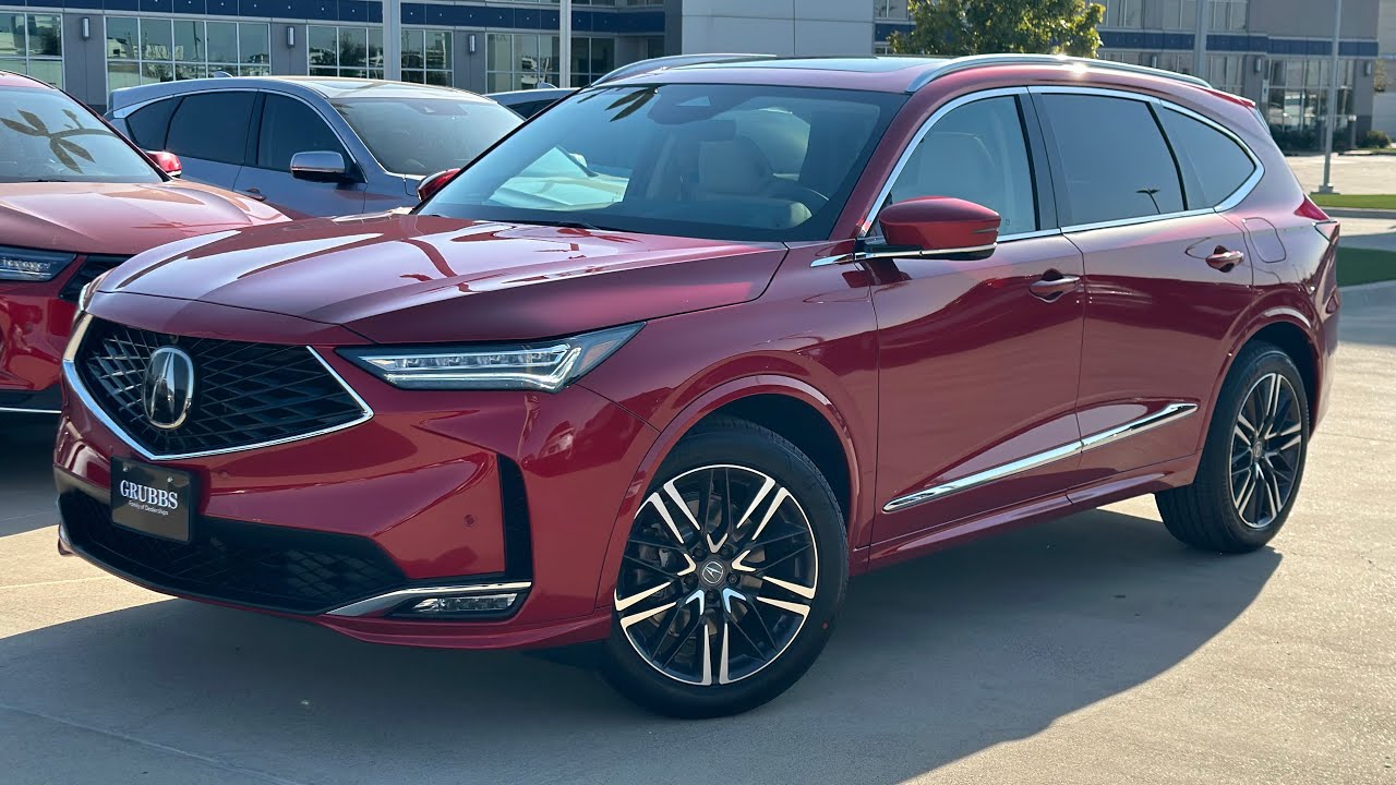 Performance Red 2025 Acura MDX Advance Walkaround - YouTube