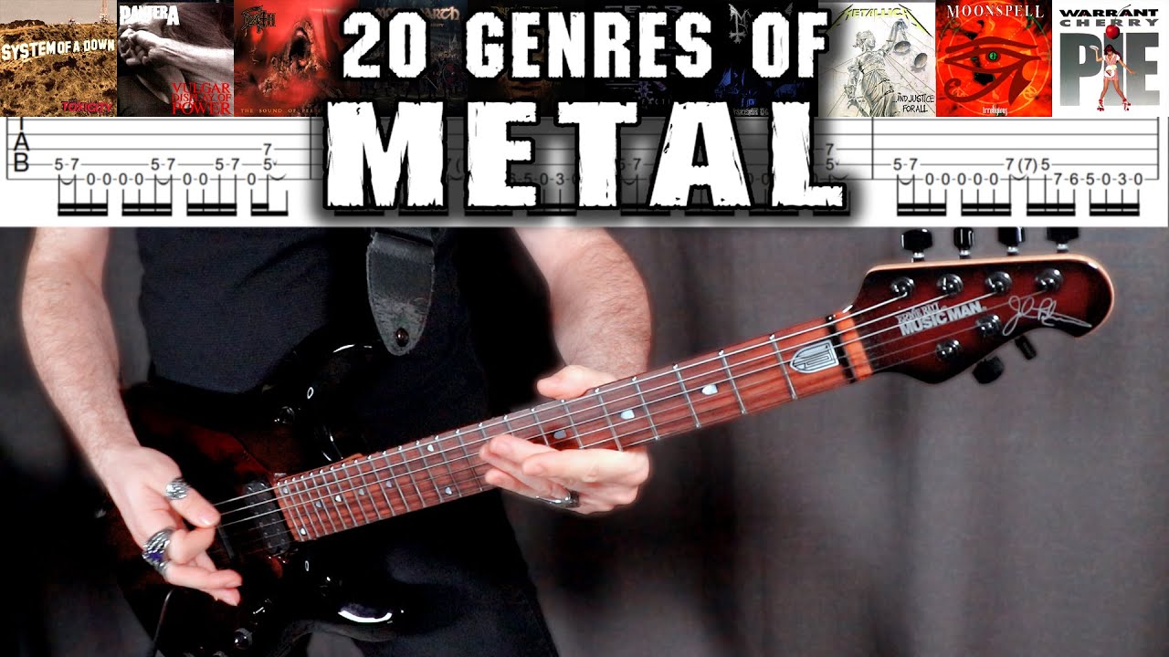 20 STYLES-GENRES OF METAL RIFFS | With Tabs - YouTube