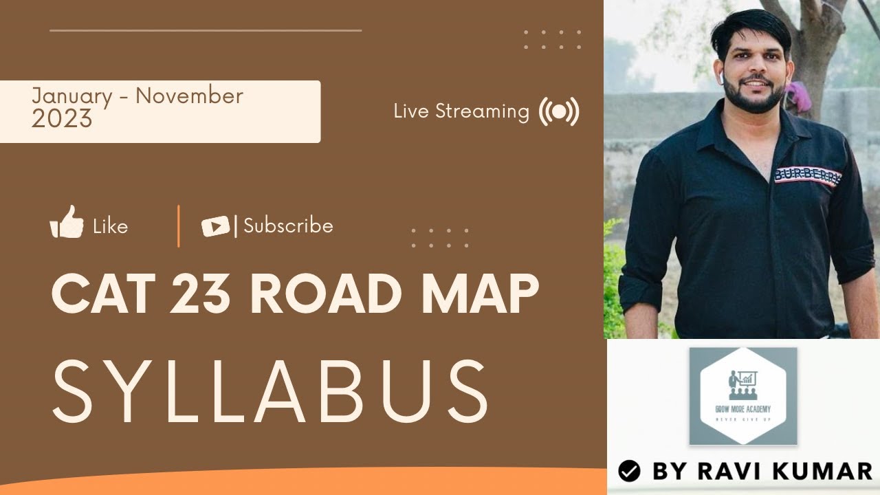 CAT 2023 Road Map By Ravi Kumar || Complete Syllabus Strategy‍ With ...