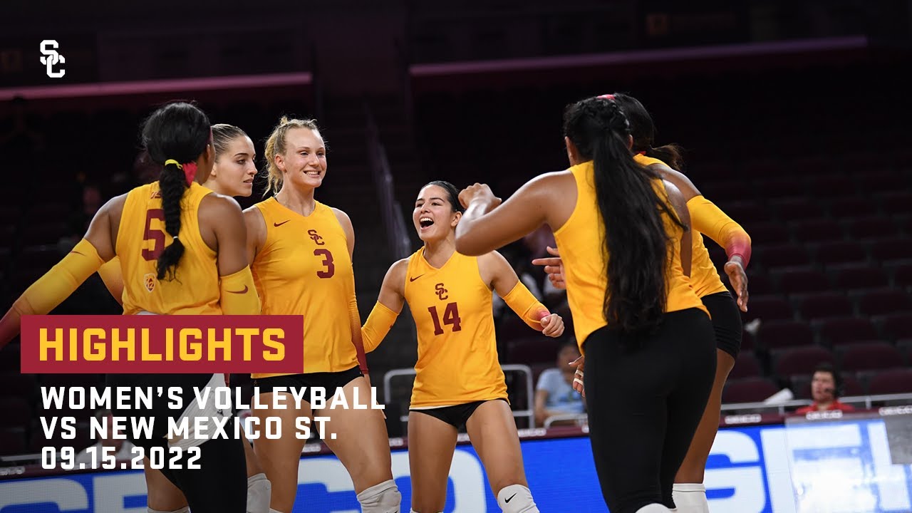 Women's Volleyball - USC 3, New Mexico St. 0: Highlights (9/15/22 ...