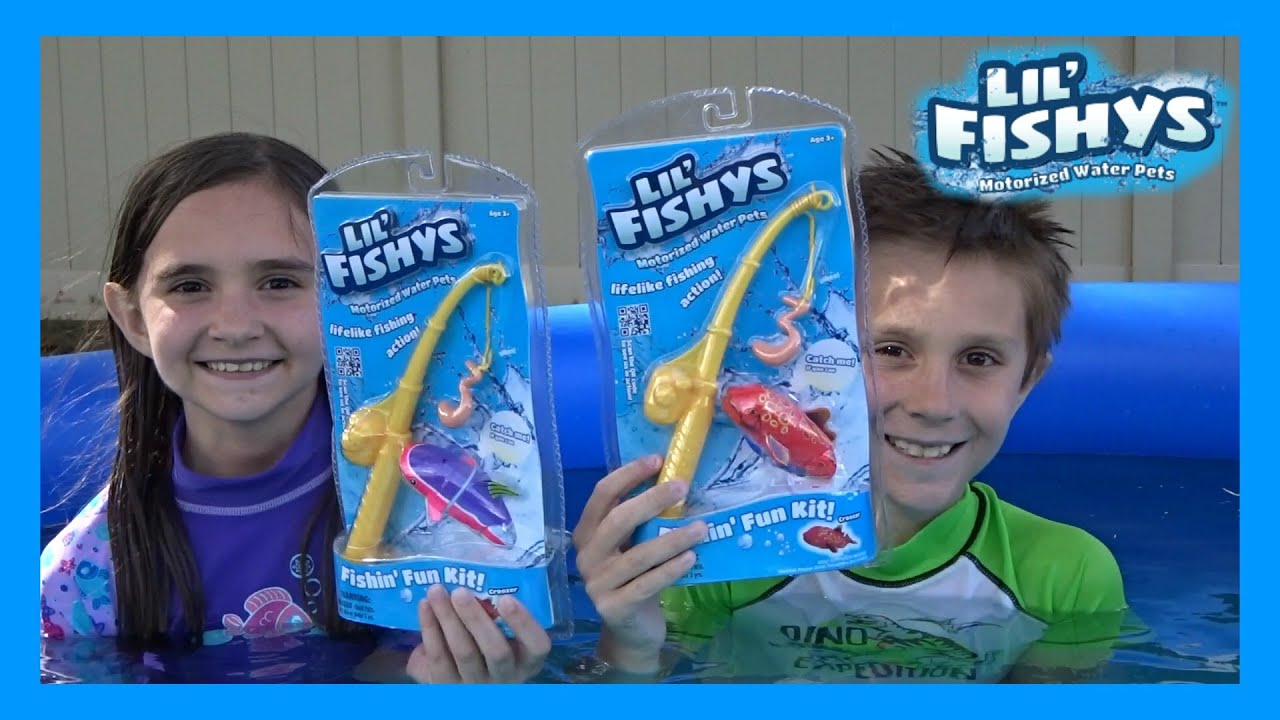 LIL' FISHYS MOTORIZED WATER PETS FISHIN' FUN KITS - YouTube