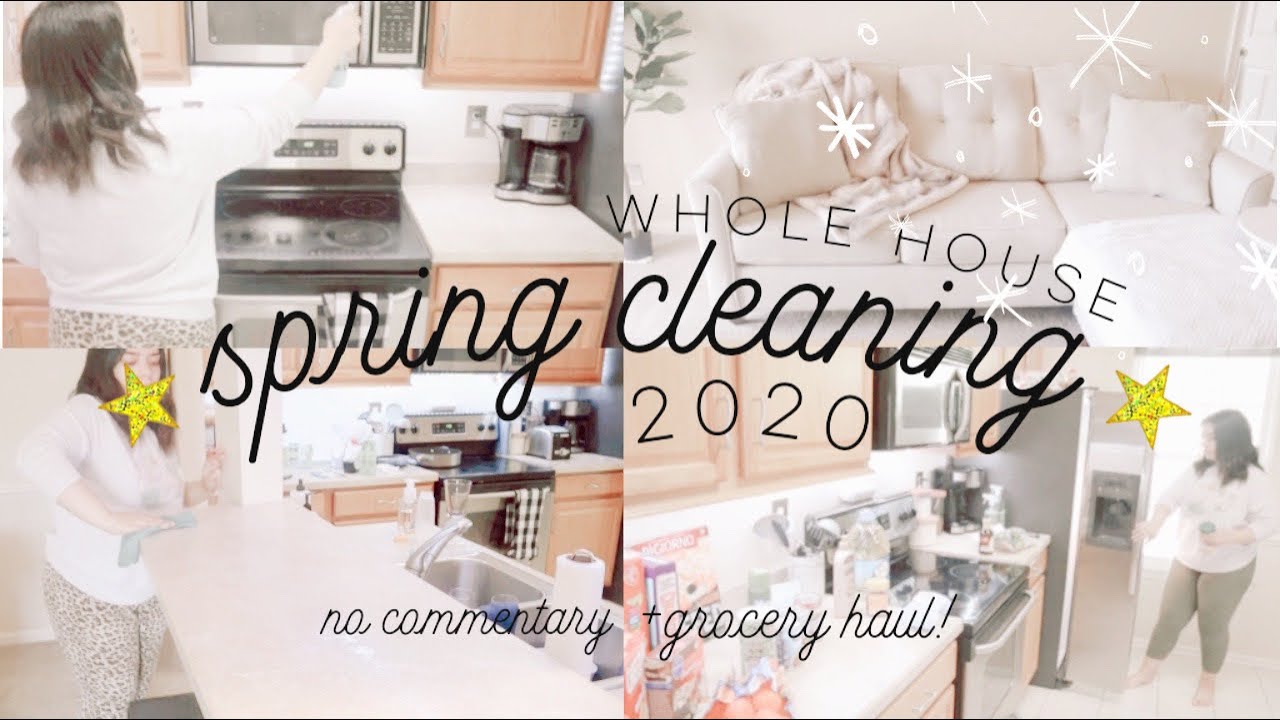 spring cleaning motivation 🧼 - silent clean with me 🎶 - walmart grocery ...