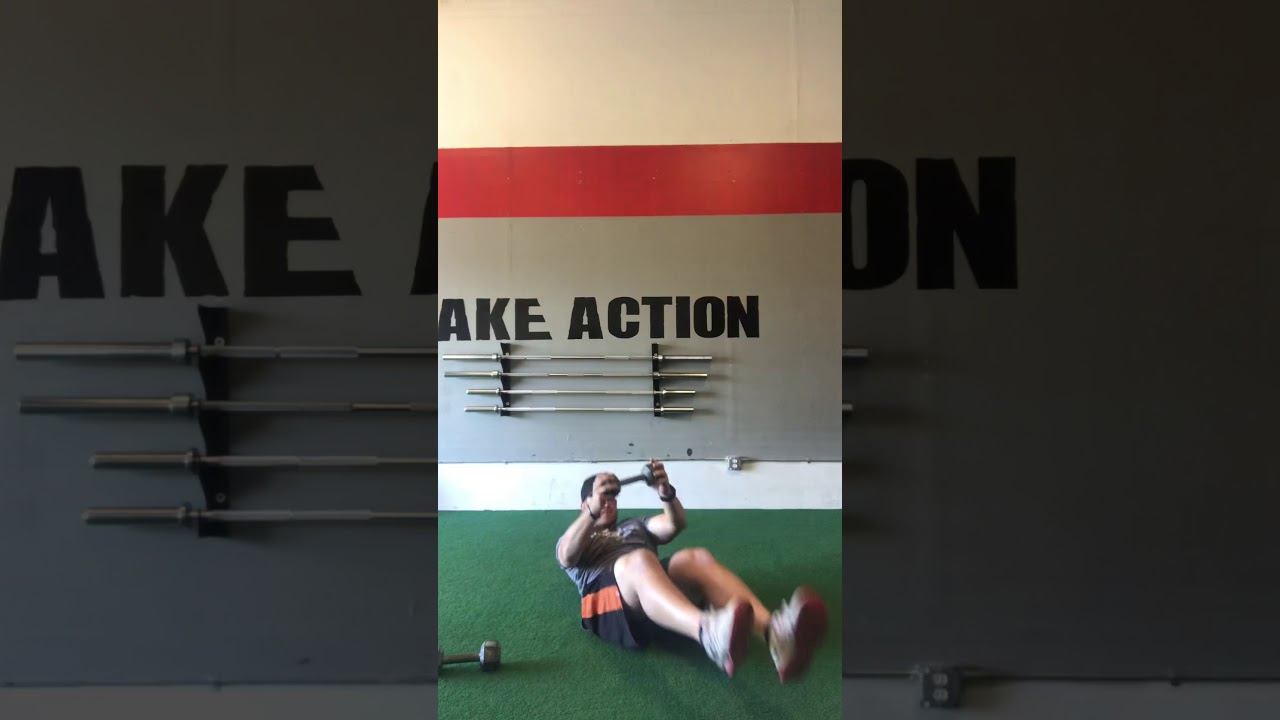 Dumbbell v-up - YouTube