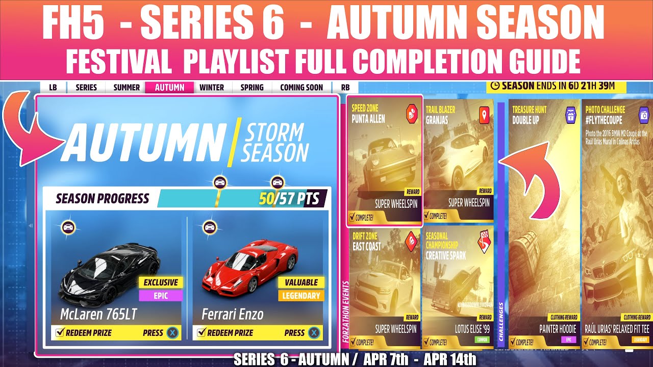 LIVE OPEN LOBBY - FH5 SERIES 5 AUTUMN FESTIVAL PLAYLIST HOW TO COMPLETE ...