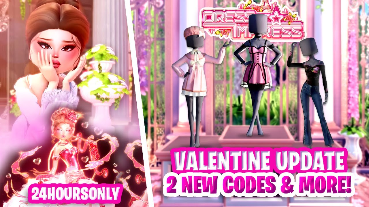 ⏰ 2 NEW CODES + SECRET Valentine Update Items In DRESS TO IMPRESS ...