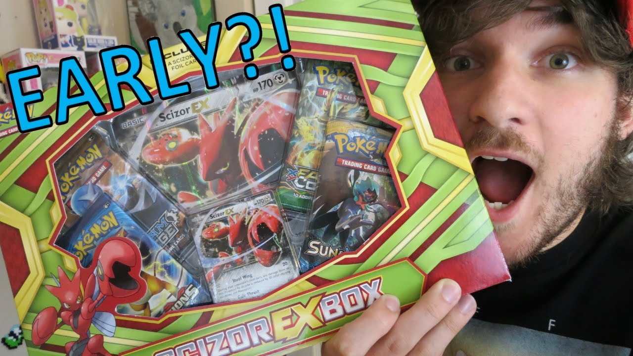 NEW SCIZOR EX BOX POKEMON CARDS OPENING EARLY - YouTube