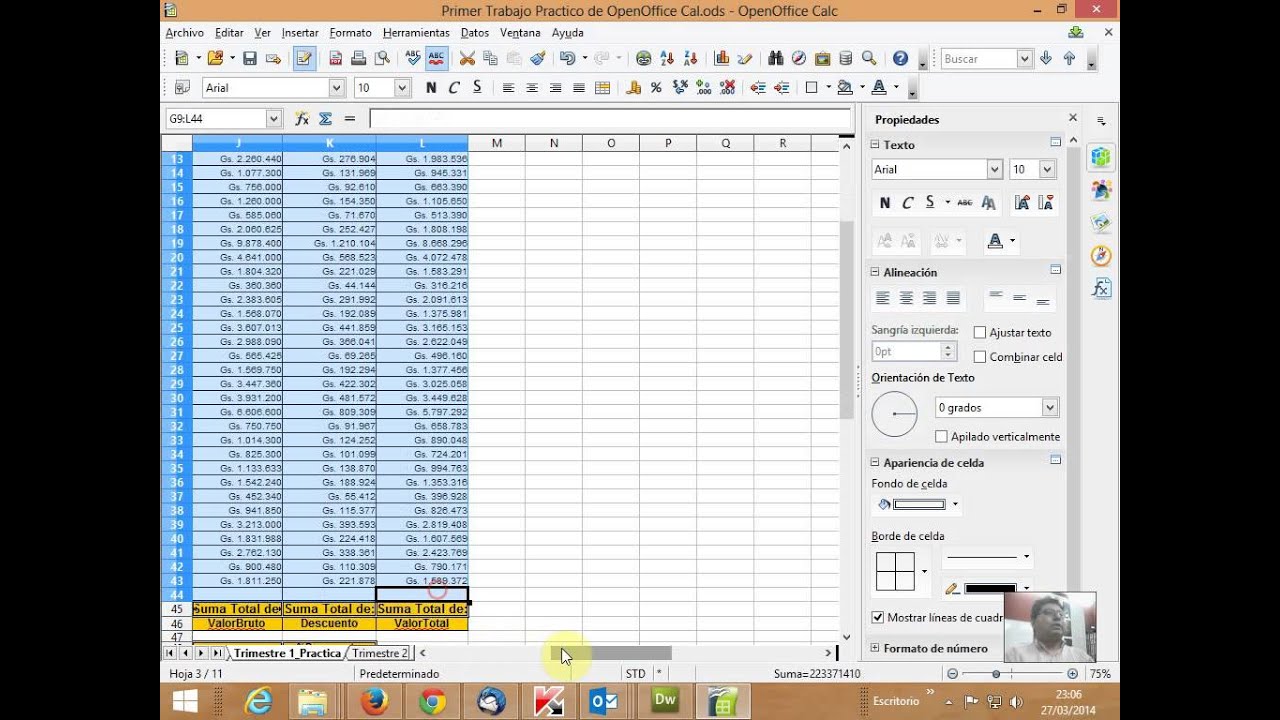 Primer documento Práctico de Open Office Calc 4.0.1 - YouTube