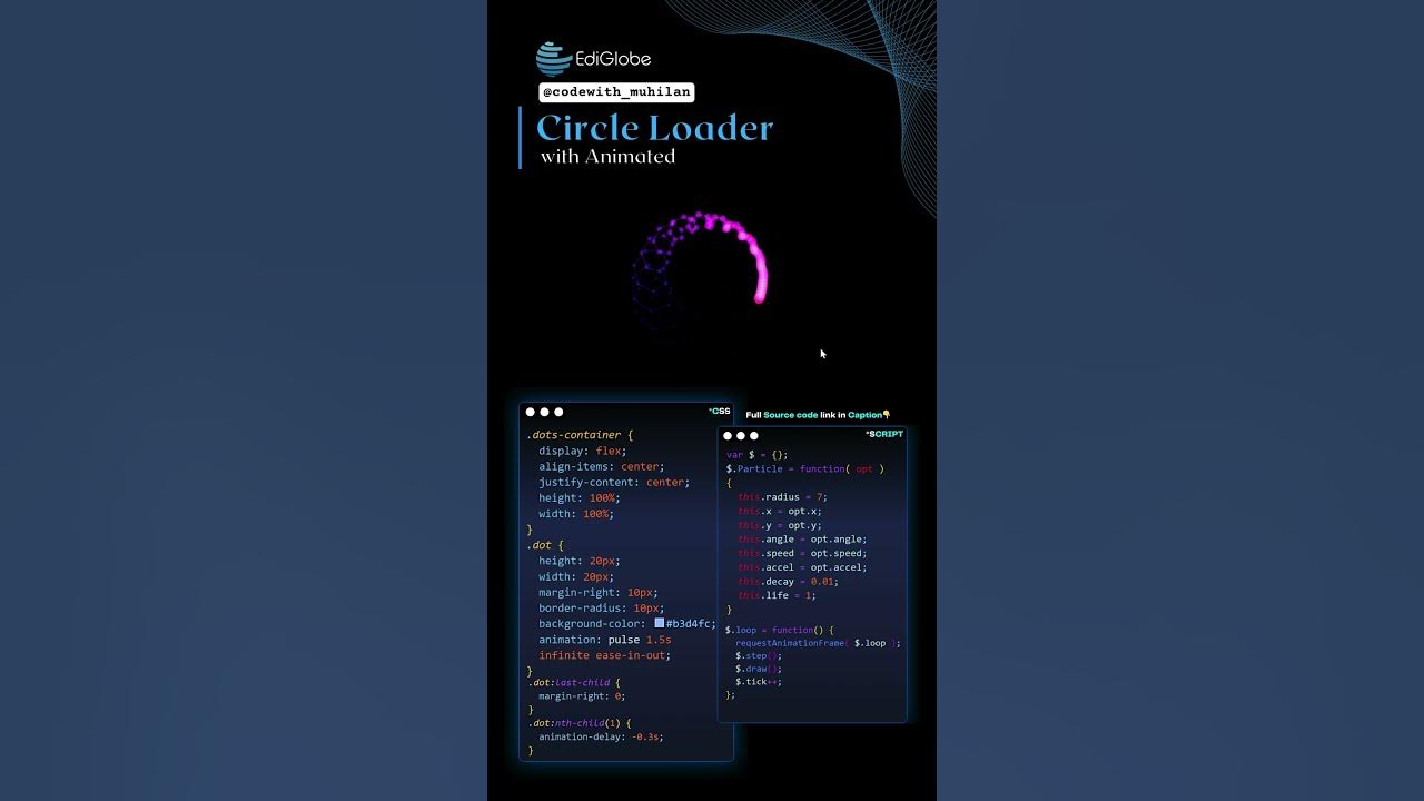 Circle Loader Using Js Codewith Muhilan Css Coding27 January 2024 Youtube
