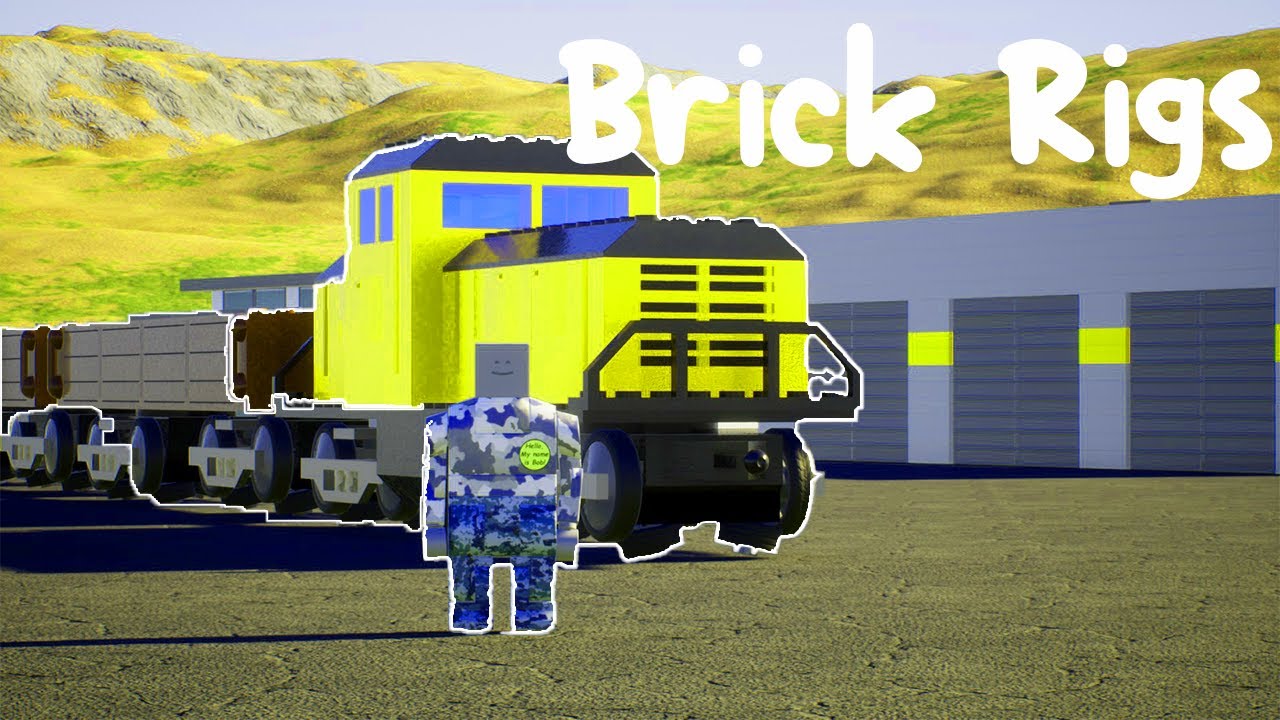 Trying to stop the train in Brick rigs - YouTube