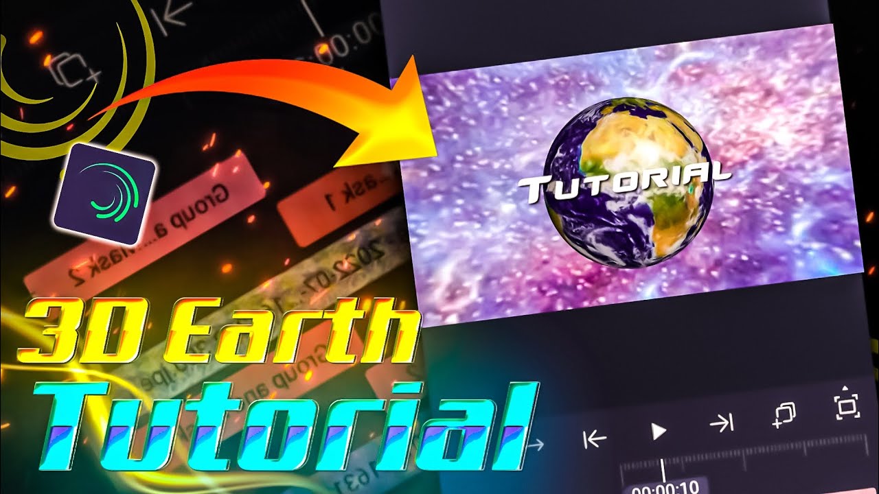 3D Earth🌍 Tutorial | 360 Earth Rotation Like After Effect | Alight ...