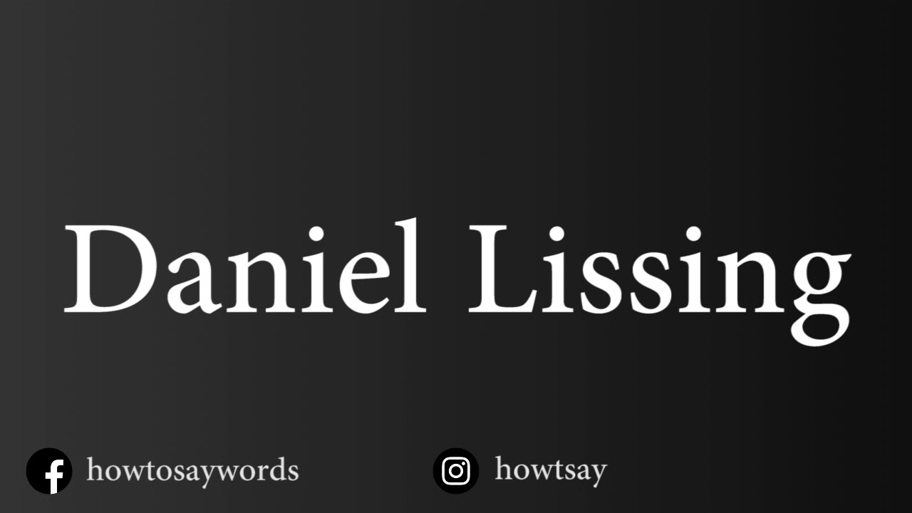 How To Pronounce Daniel Lissing - YouTube