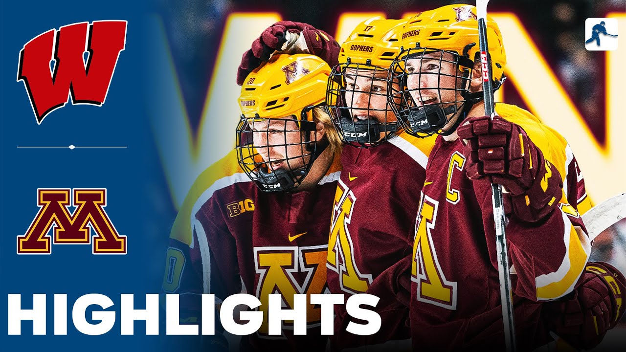 Wisconsin vs Minnesota | NCAA College Hockey | Highlights - November 08 ...