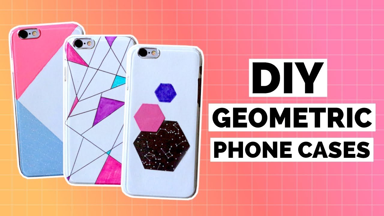 3 DIY Geometric Phone Case Ideas - YouTube