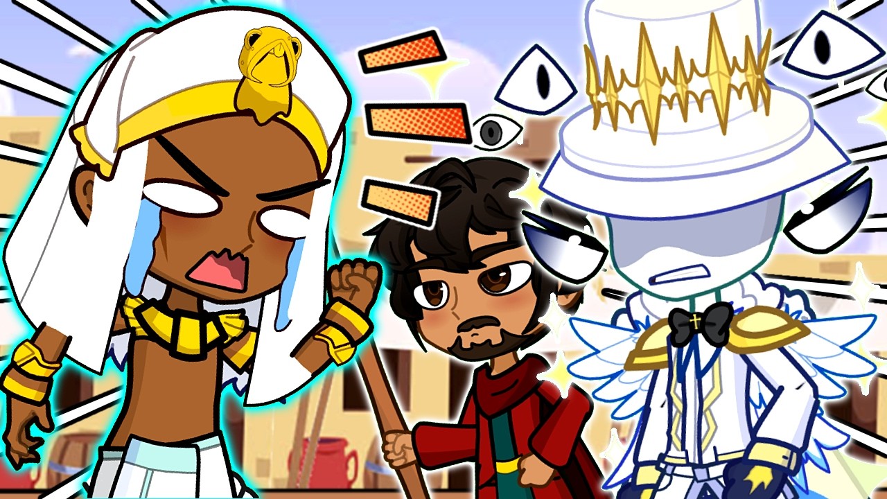 If Hazbin Hotel GOD vs Pharaoh || Part 2 || Short Gacha Skit || God Got ...