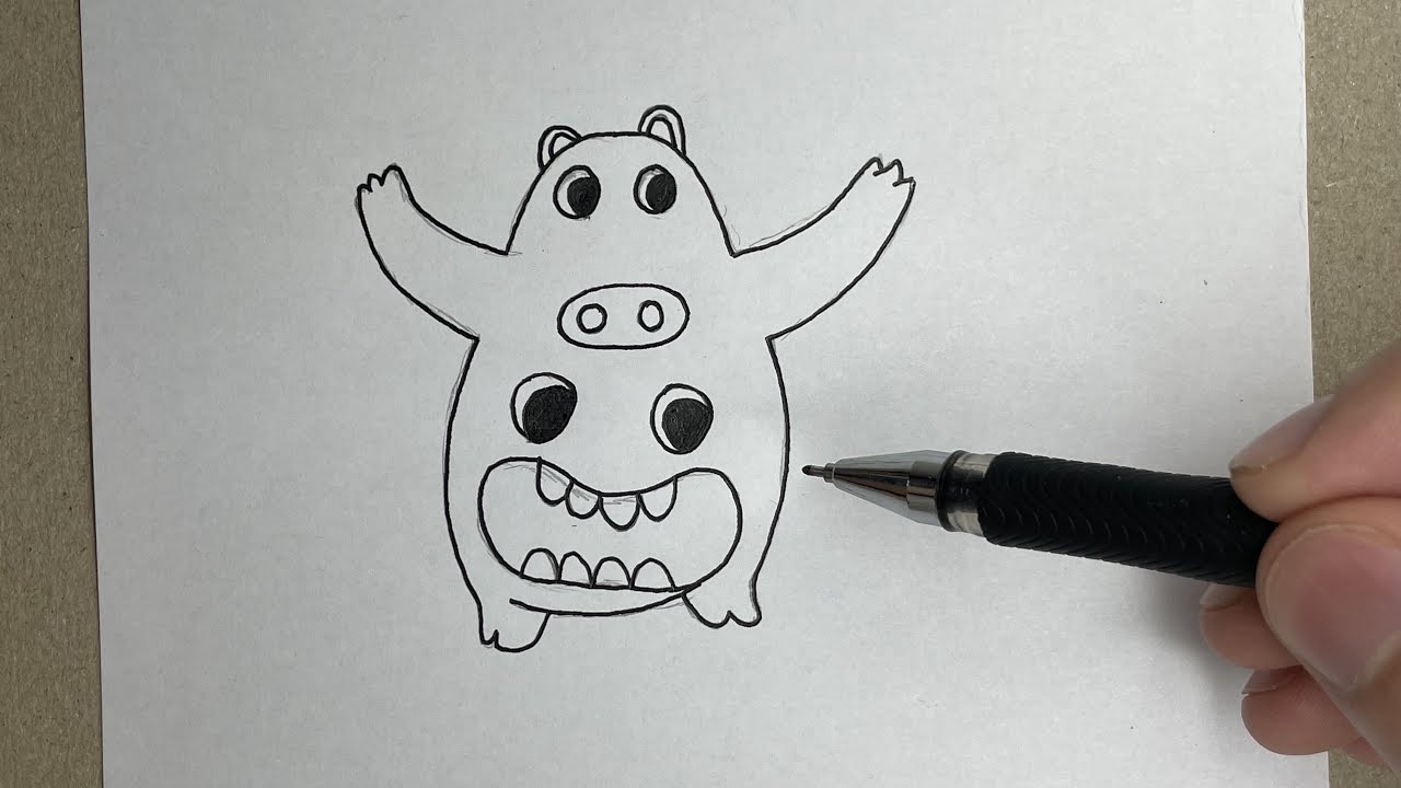 How to draw Chef Pigster from Garten of Banban 3 Very Easy - YouTube