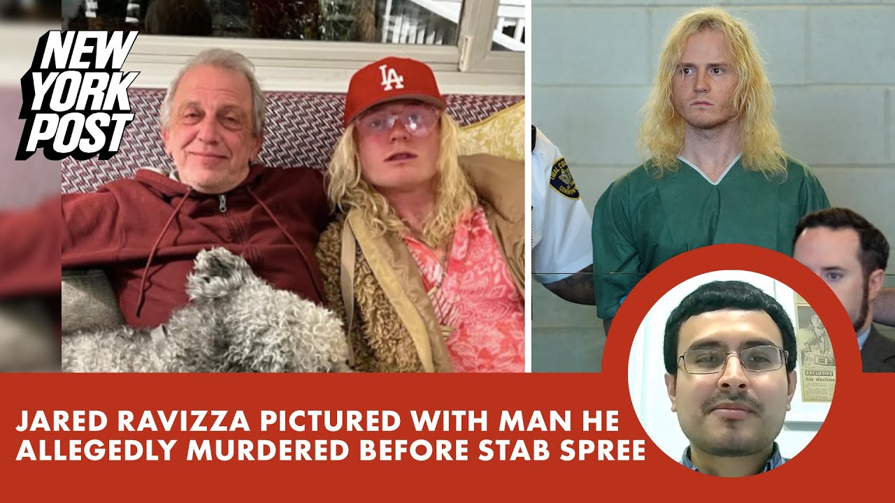 Jared Ravizza pictured with man he allegedly murdered before stabbing ...