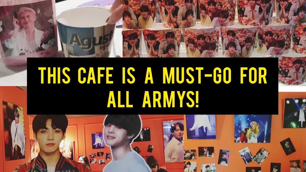 BTS CAFE OWNED BY AN ARMY NEAR HOUSE OF BTS POP-UP STORE! FREE BTS ...