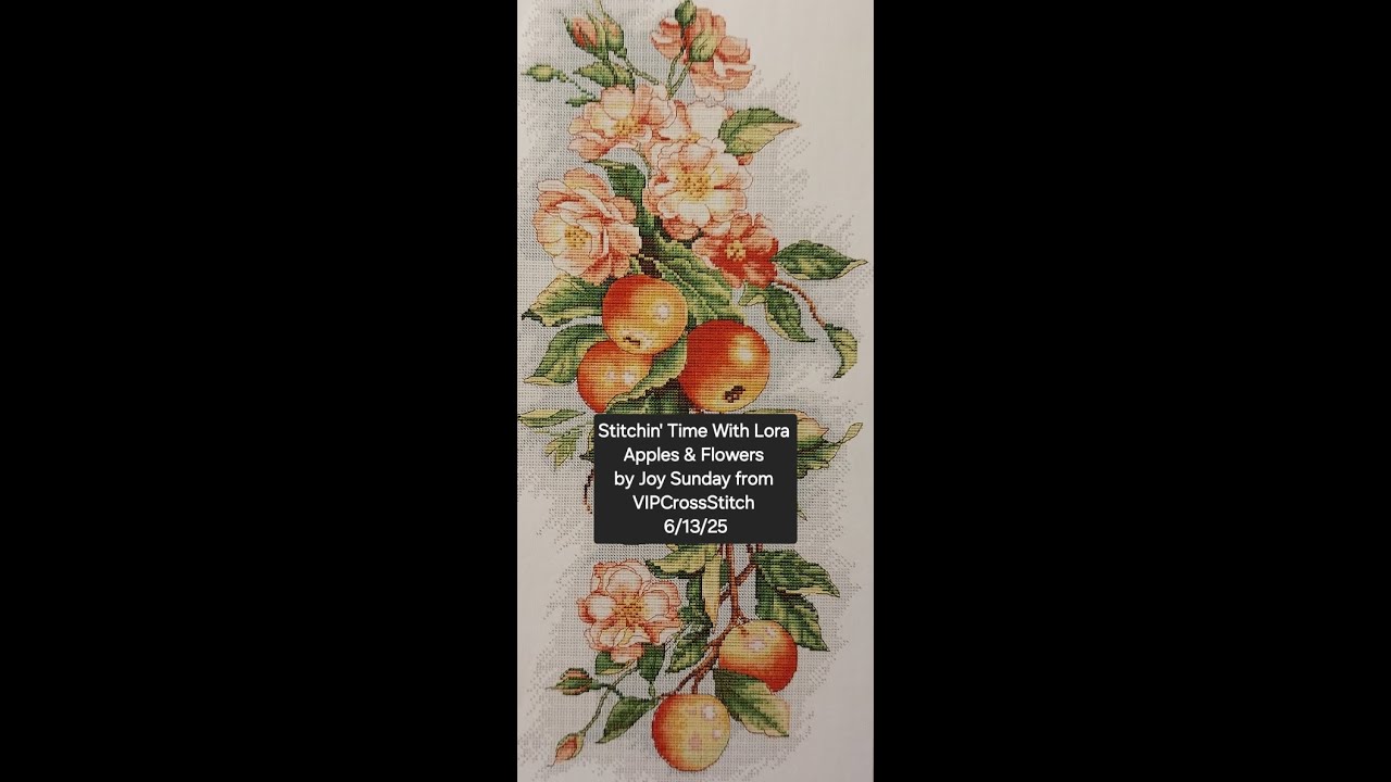 Stitchin' Time With Lora Apples & Flowers Stamped Cross Stitch from ...