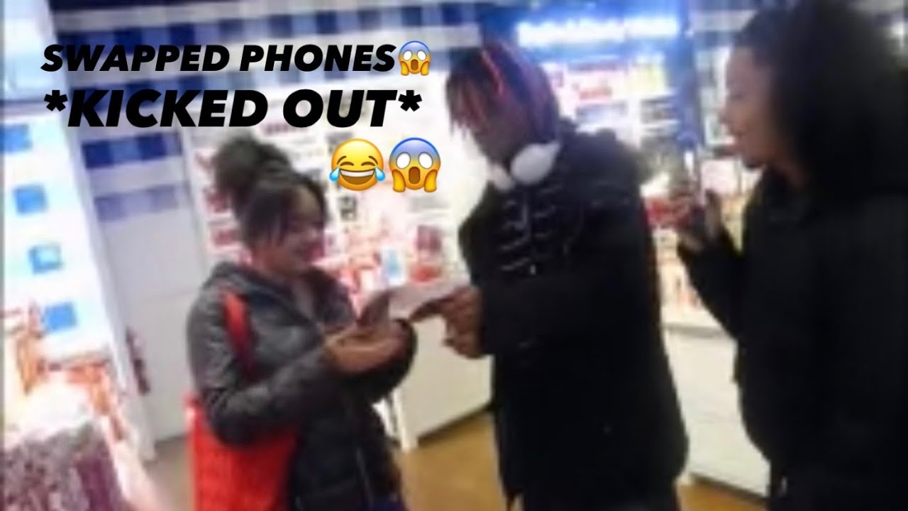 SWAPPING COUPLES PHONES!!!!!! GOT KICKED OUT !!!! - YouTube