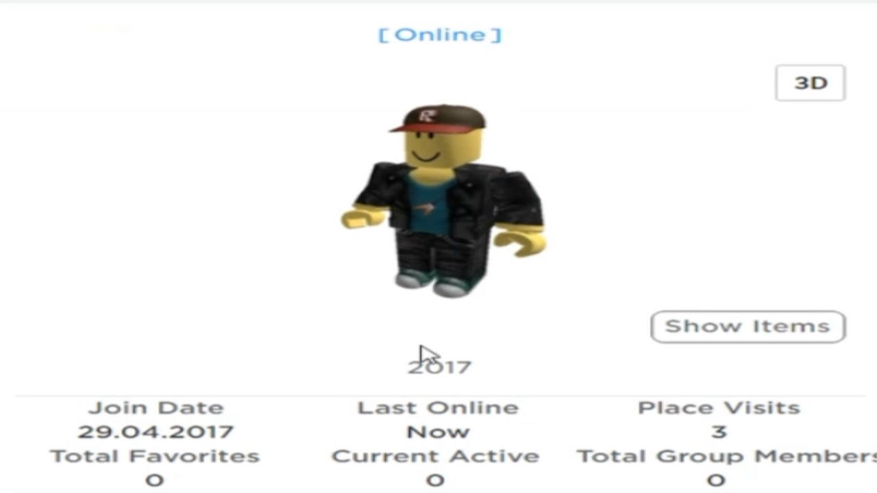 Roblox Pging a 2017 account - YouTube