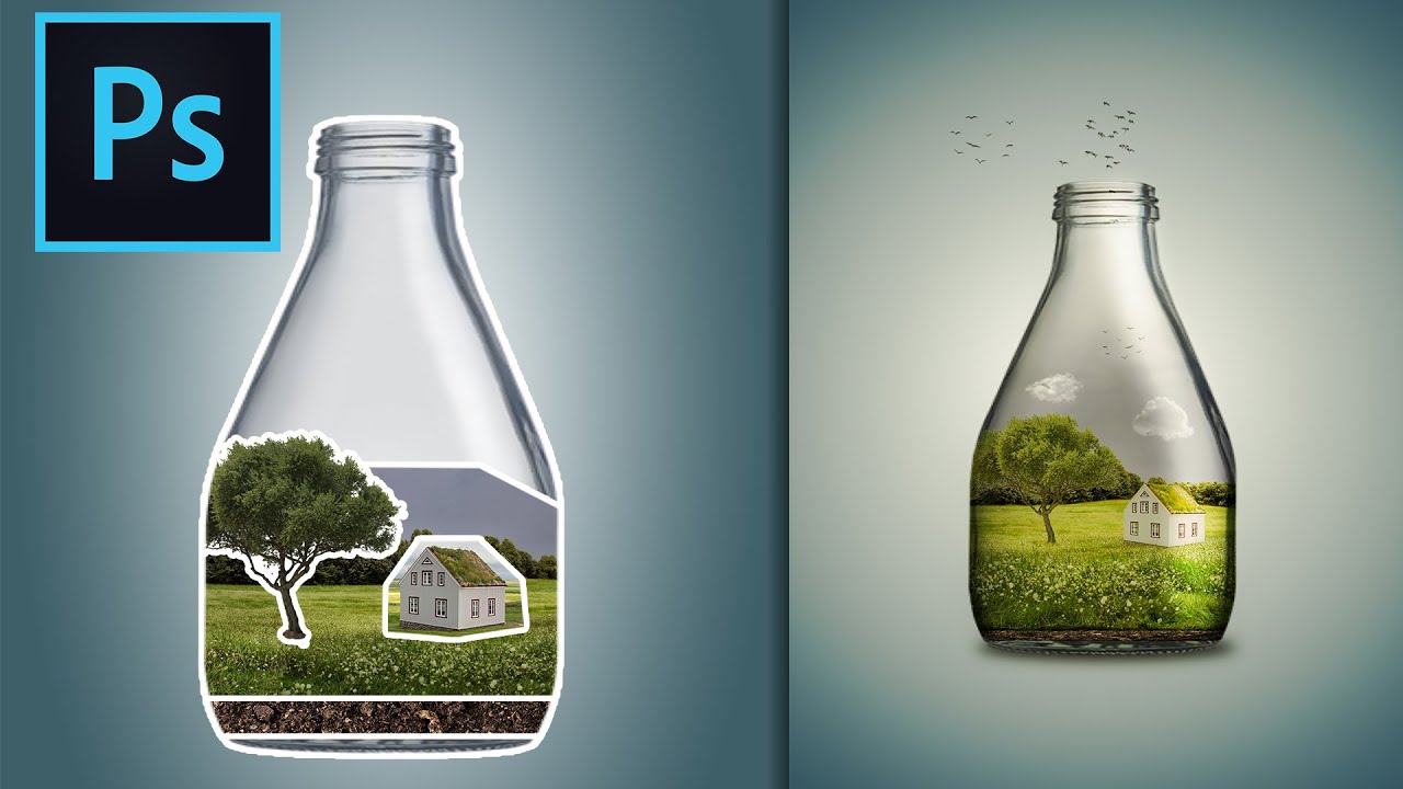 How make a bottle manipulation in photoshop| Easy tutorial - YouTube