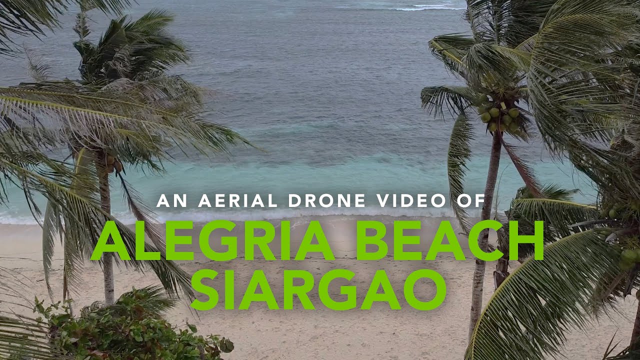 Alegria beach aerial drone video in Siargao | Siargao DJI Mavic Mini ...