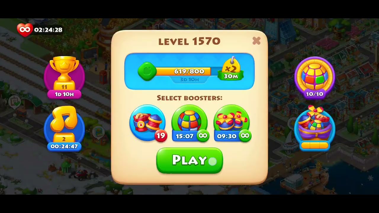 Township Match 3 Level 1570 Normal Level Gameplay - YouTube