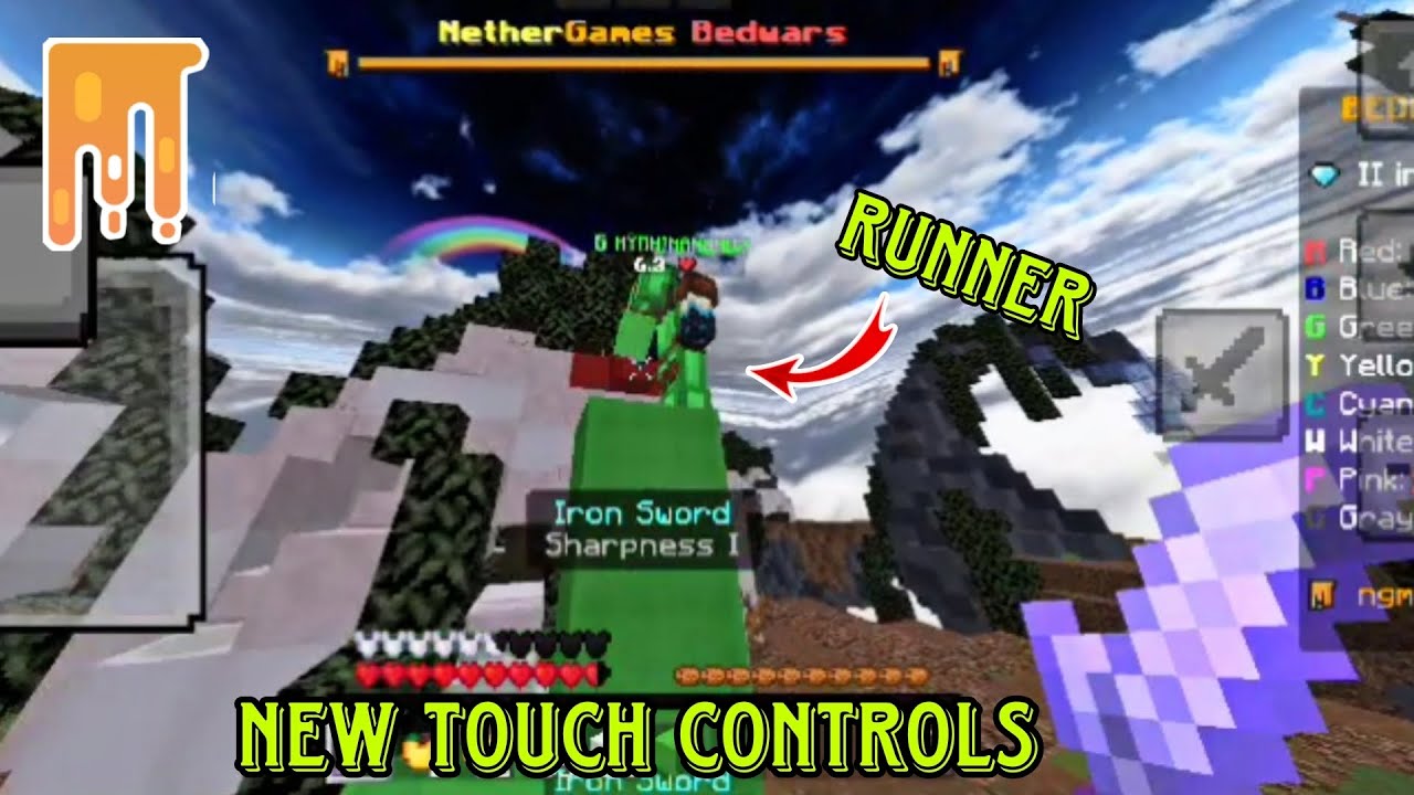 Playing Nethergames Bedwars in New Map With New Touch Controls ...