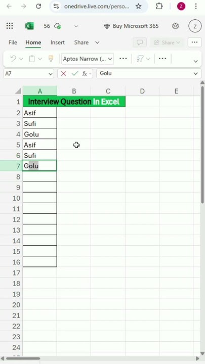 Interview Question In Excel | Excel Formula | Interview Question Function | Excel World - YouTube
