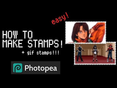 EASY! how to make stamps + gif stamps with photopea! - YouTube