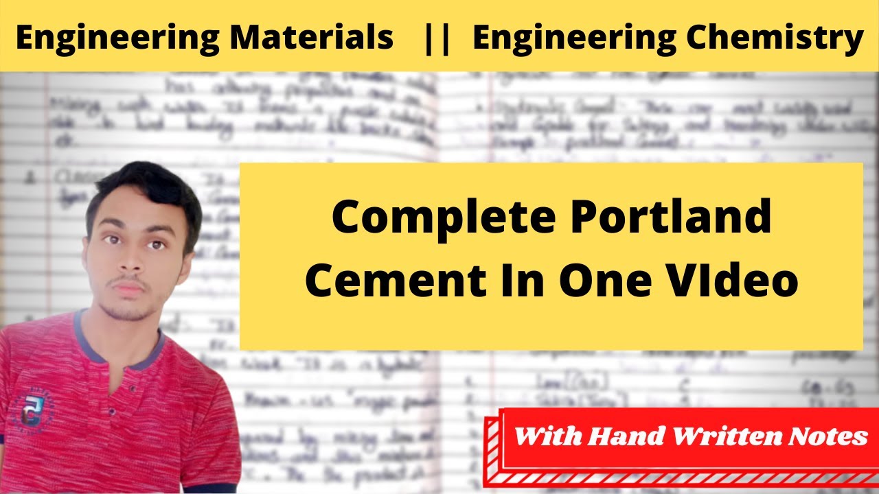 Portland Cement ( Engineering Materials ) || Engineering Chemistry ...