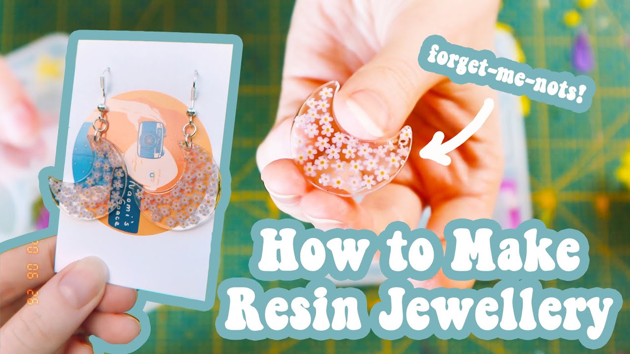 HOW TO MAKE RESIN JEWELLERY | Making Earrings with Fresh Flowers and UV ...
