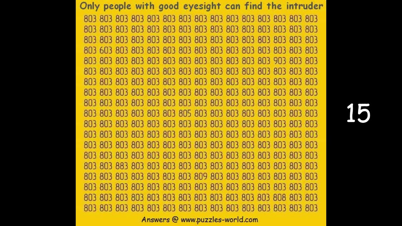 Find the Intruder Puzzle - YouTube