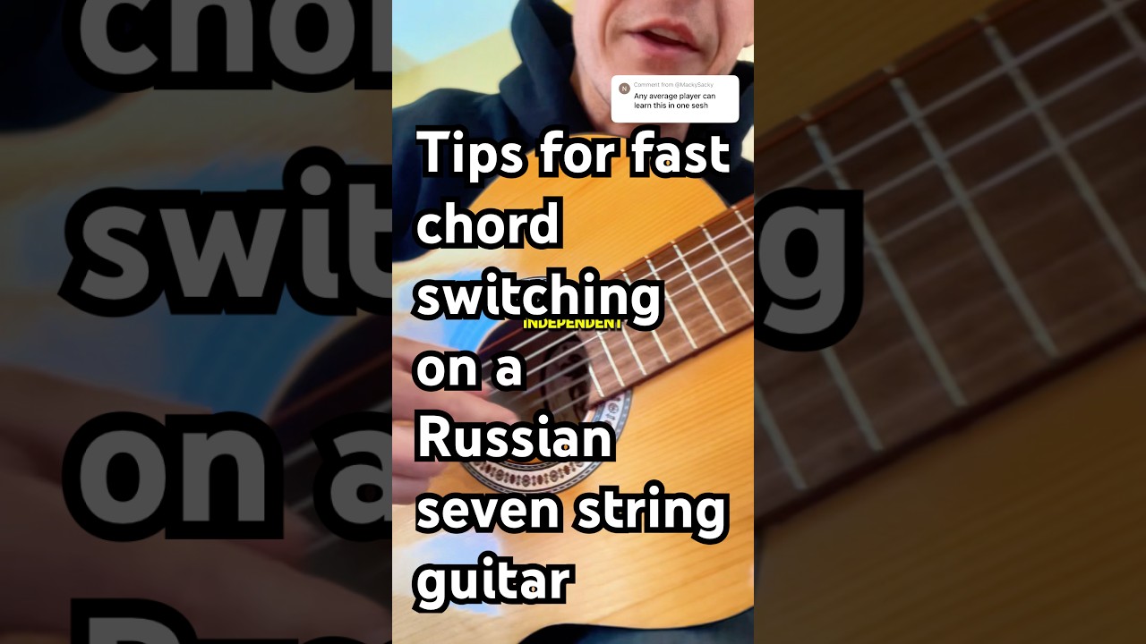 how to fast play the Russian seven string guitar easier #русскаягитара ...
