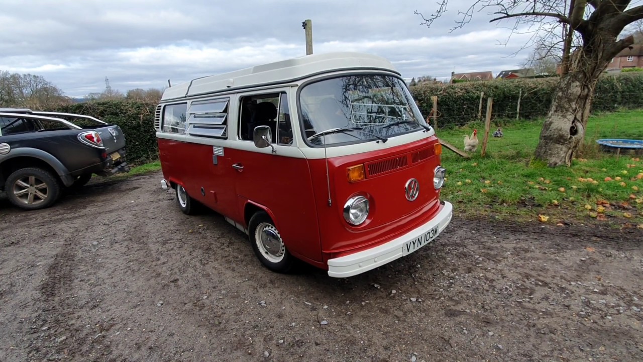 VW bay window camper - YouTube
