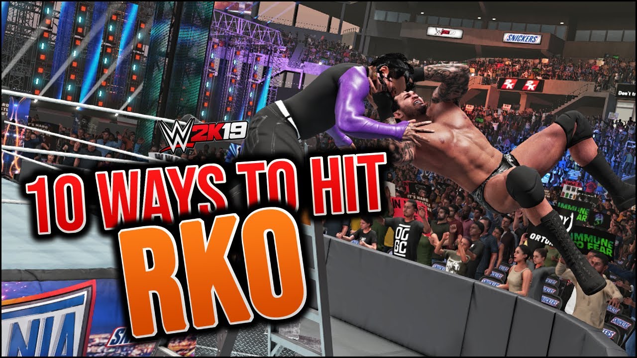 WWE 2K19 - 10 WAYS TO HIT THE RKO! - YouTube