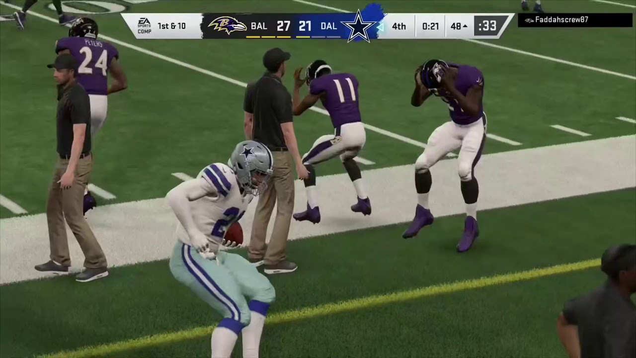 Madden 20 Dallas Cowboys vs Baltimore Ravens 4th Qtr Comeback - YouTube