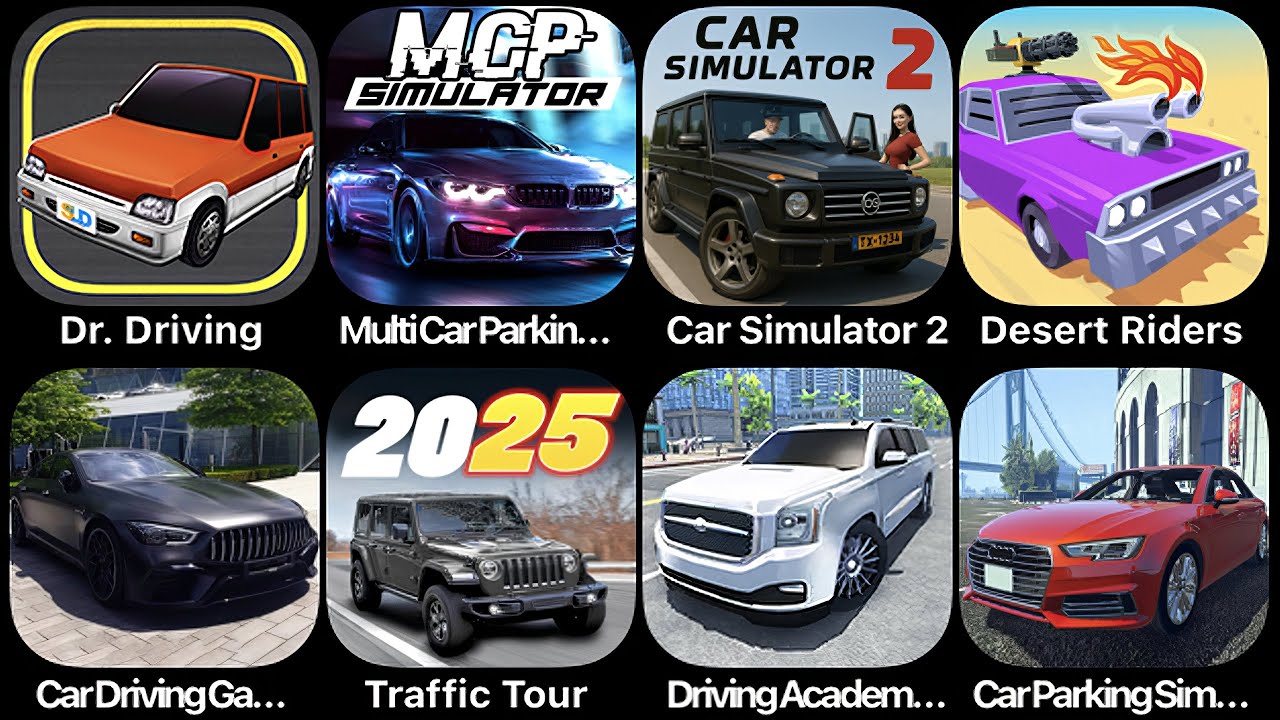 Dr Driving, Multi Car Parking, Car Simulator 2, Desert Riders, Car ...